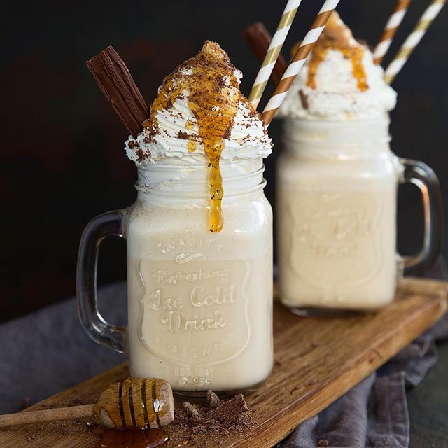 Honey And Early Grey Milkshakes With Whipped Cream Recipe | The Feedfeed
