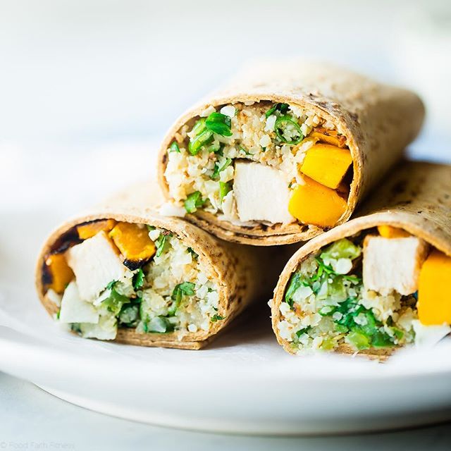 Grilled Mango Chicken And Coconut Cauliflower Rice Wraps Recipe | The ...