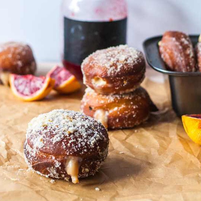 Blood Orange Cream Filled Doughnuts With Blood Orange Sugar Recipe ...