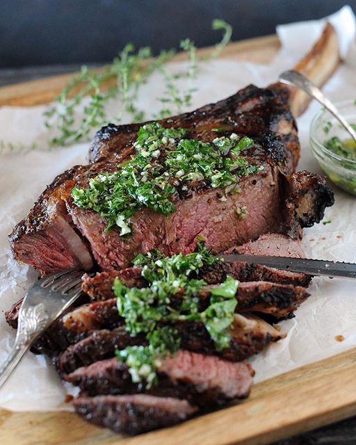 Cowboy Ribeye With Garlic And Herbs Recipe | The Feedfeed
