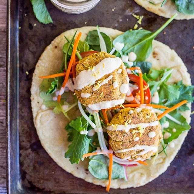 Roasted Broccoli Falafel With Lemon Tahini Sauce Recipe | The Feedfeed