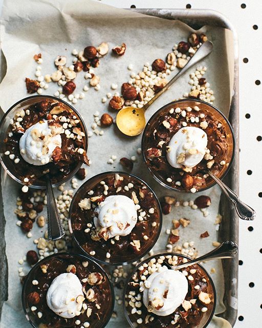 Hazelnut Chocolate Pudding With Salted Caramel Sauce Recipe | The Feedfeed