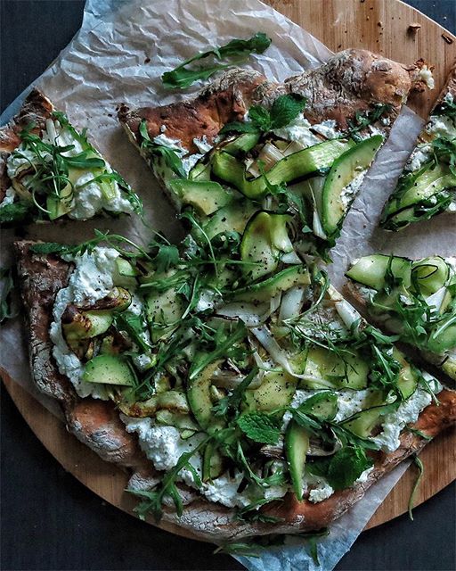 Avocado, Zucchini And Ricotta Flatbread Recipe | The Feedfeed