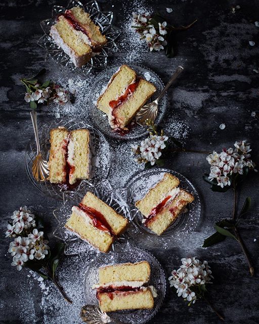 Sponge Cake With Jam & Cream Recipe | The Feedfeed