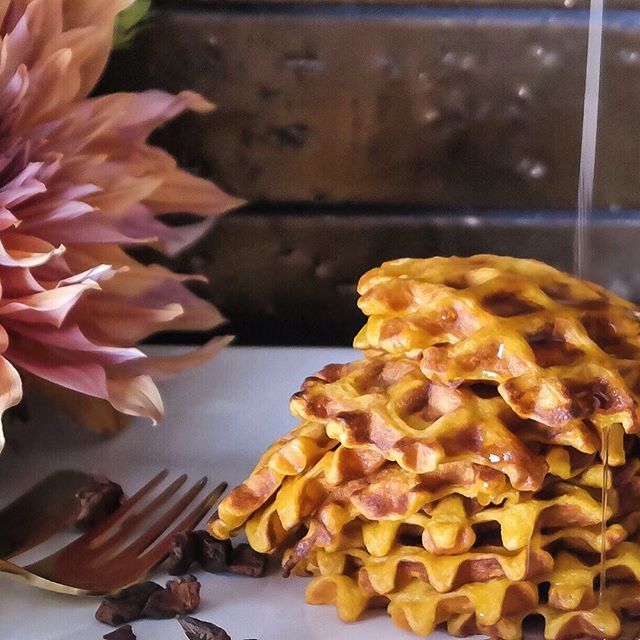 Pumpkin Purée Waffles by savoryspoons | Quick & Easy Recipe | The Feedfeed