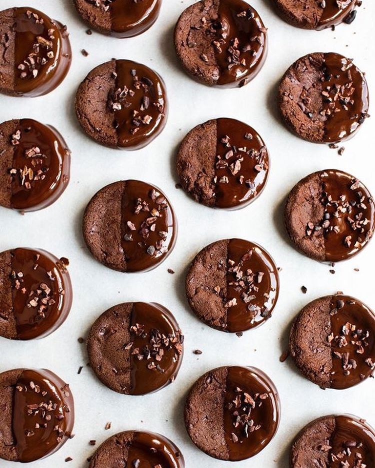 Chocolate Dipped Sable Cookies Recipe | The Feedfeed