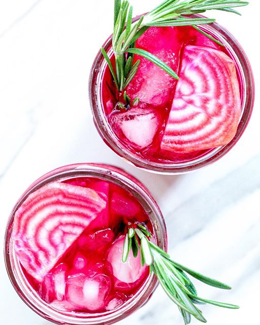 Beet, Rosemary And Gin Cocktails Recipe | The Feedfeed