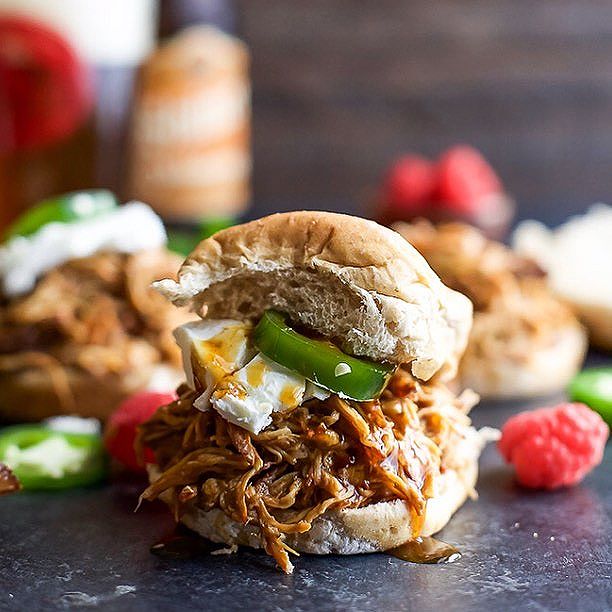 Chicken Sliders With Raspberry Chipotle Sauce Recipe | The Feedfeed