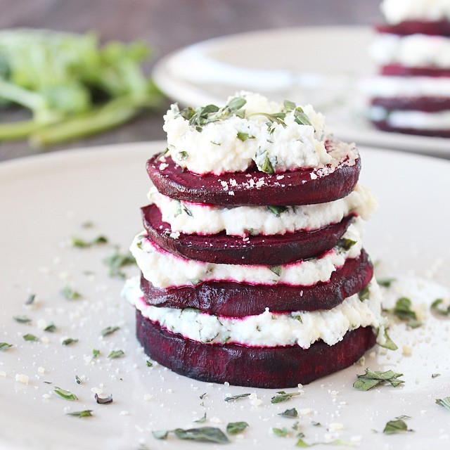 Roasted Balsamic Beet And Ricotta Salad Recipe | The Feedfeed