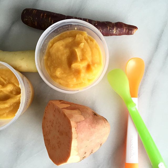 Squash & Pear Baby Food Puree Recipe | The Feedfeed