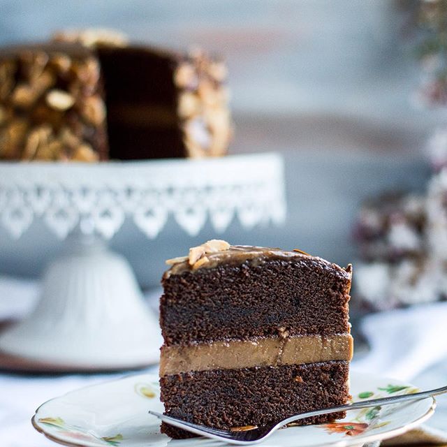 Chocolate Cake With Coconut Cream Caramel Sauce Recipe | The Feedfeed