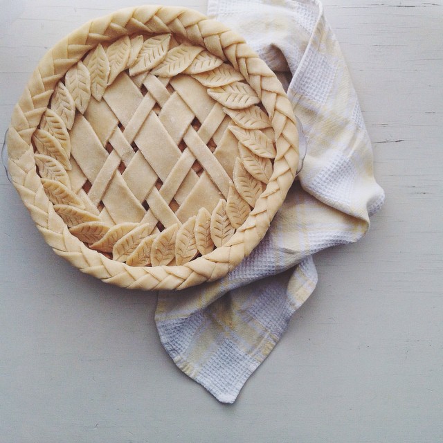 Braided-diagonal-lattice-leaf-foliage Pie Recipe | The Feedfeed