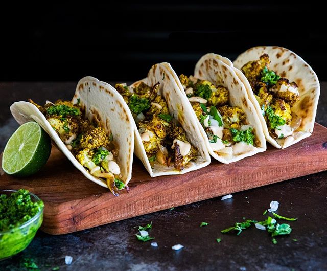 Cauliflower Shawarma Tacos With Tahini Sauce Recipe | The Feedfeed