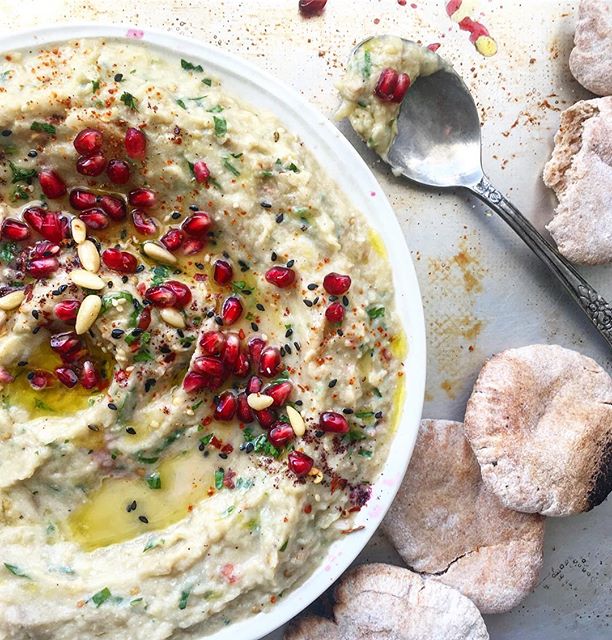 Fire Roasted Eggplant Dip (mutabal) With Tahini Recipe | The Feedfeed