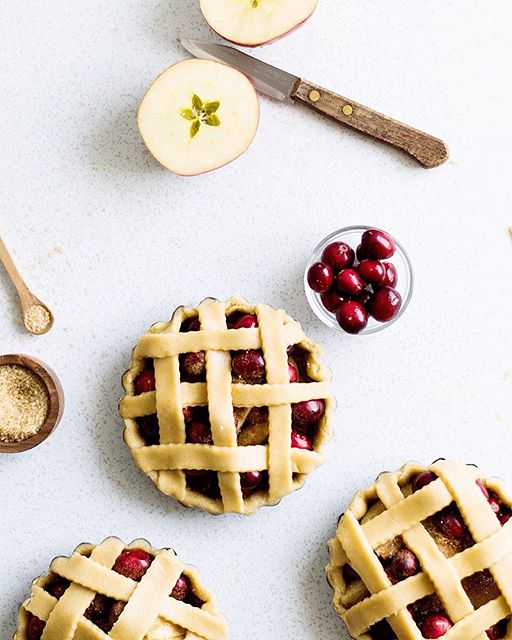Mini Lattice Topped Apple Cranberry Pies Recipe | The Feedfeed