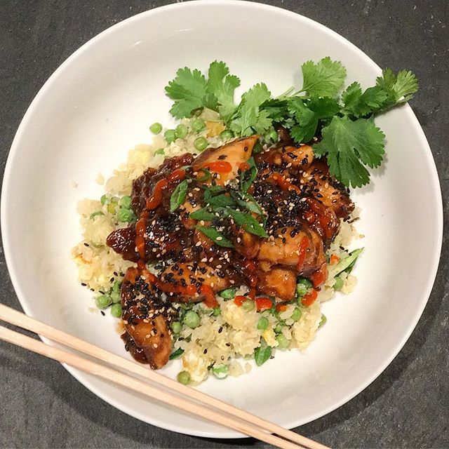 Healthy Orange Chicken With Sesame Cauliflower Fried Rice Recipe | The ...