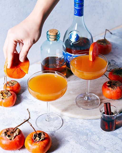 Spiced Maple And Persimmon Puree Bourbon Cocktail Recipe | The Feedfeed
