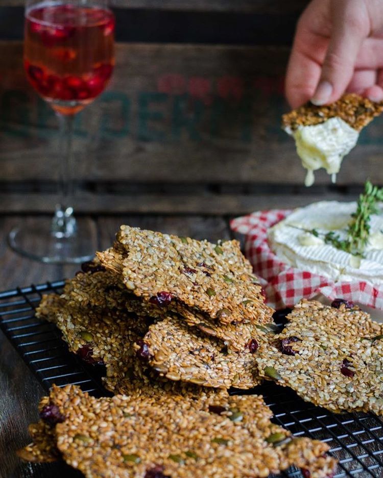 Homemade Crackers With Cranberries And Seeds Recipe | The Feedfeed