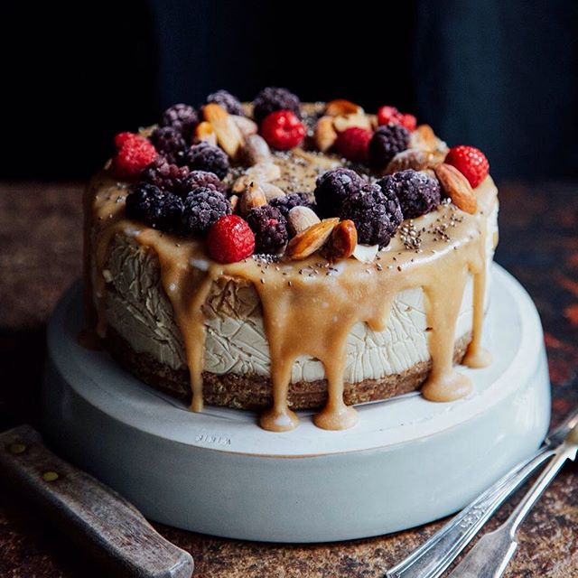 Date Caramel Cheesecake With Baobab Sauce Recipe | The Feedfeed