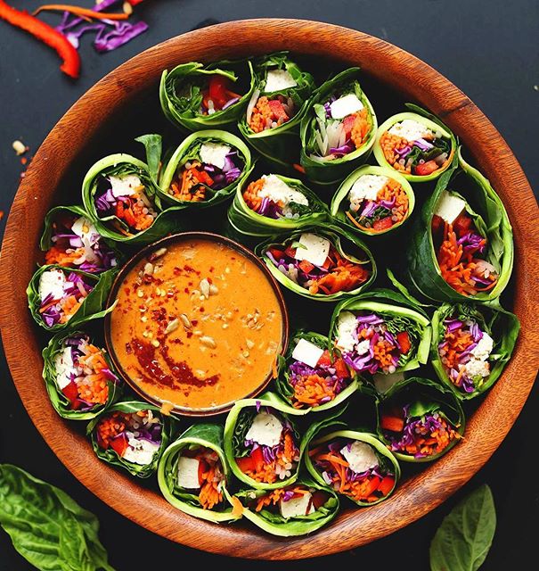 Veggie Spring Rolls With Sunbutter Sauce Recipe | The Feedfeed