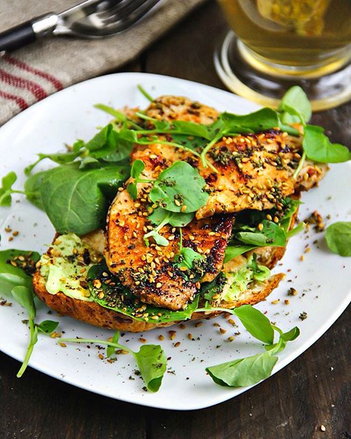 Za'atar Chicken And Avocado Open Faced Sandwich Recipe | The Feedfeed