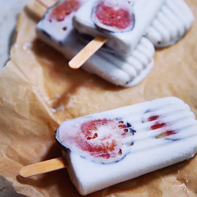 Fig & Coconut Popsicles With Honey Recipe | The Feedfeed