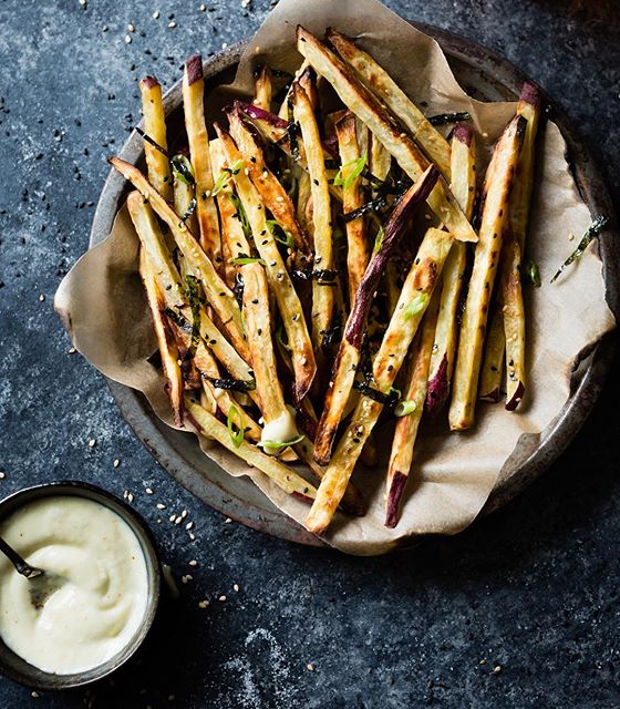 Baked Sweet Potato Fries With Wasabi Aioli Recipe | The Feedfeed