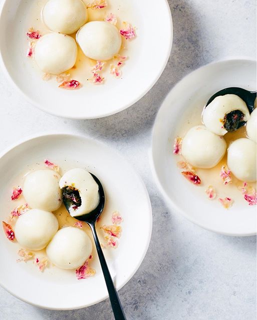 Tangerine And Rose Black Sticky Sesame Rice Balls Recipe | The Feedfeed