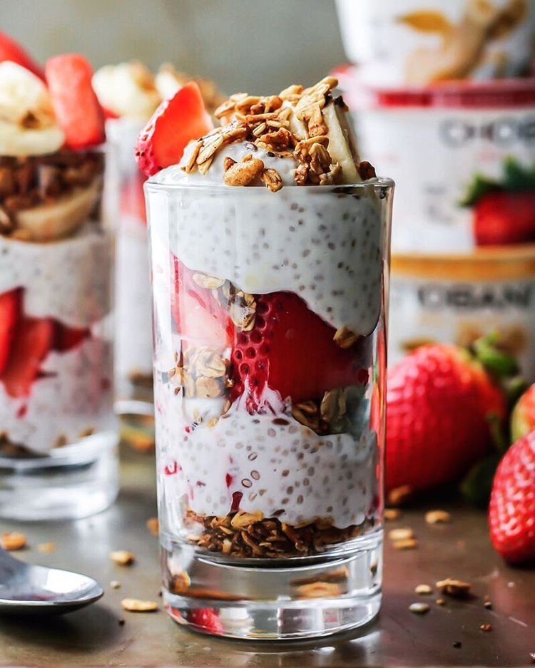 Strawberry Banana Chia Parfait Recipe | The Feedfeed