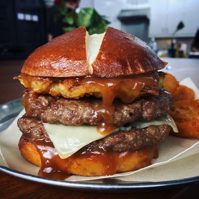 Latke Poutine Burger Recipe | The Feedfeed