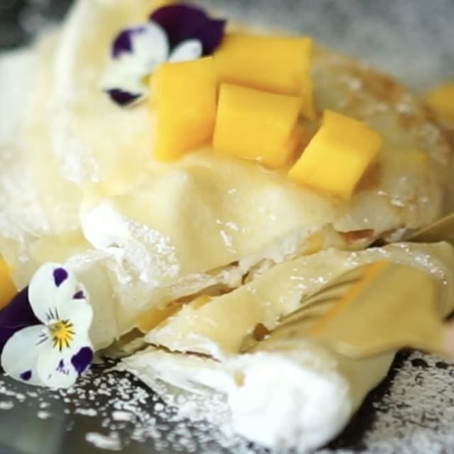 Mango Crepes With Whipped Cream Recipe | The Feedfeed