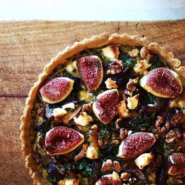 Roasted Fig, Pumpkin & Goat Cheese Tart Recipe | The Feedfeed