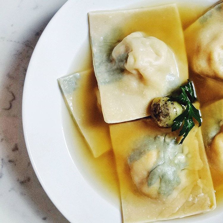 Braised Chicken Ravioli In Bone Broth Recipe | The Feedfeed