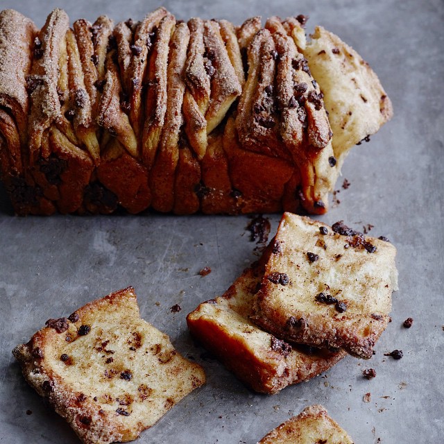 Chocolate Chip Cinnamon Sugar Pull Apart Bread Recipe | The Feedfeed