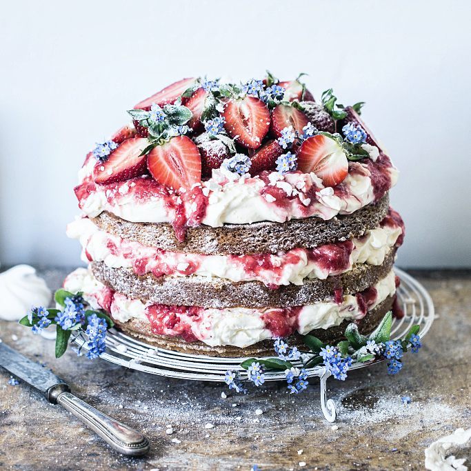 Eton Mess Cake With Strawberries Recipe | The Feedfeed