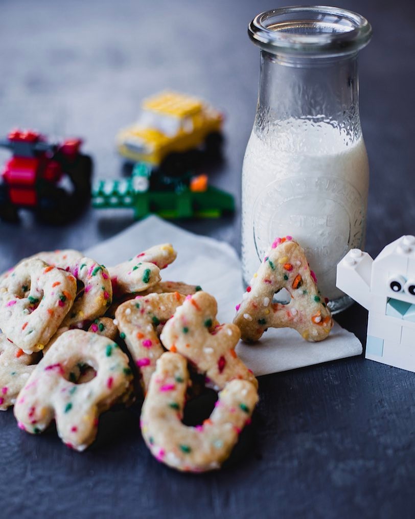 Rainbow Sprinkled Alphabet Shortbread Cookies Recipe | The Feedfeed