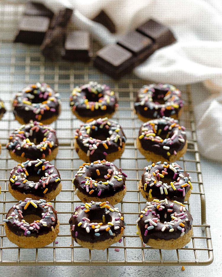 Flourless Vanilla Donuts With Chocolate Glaze by themovementmenu ...