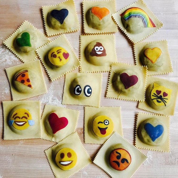 Pepperoni Pizza Stuffed Emoji Ravioli Recipe | The Feedfeed