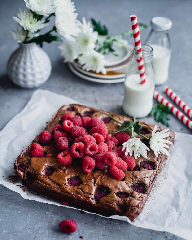 Milk Chocolate Raspberry Brownies Recipe | The Feedfeed