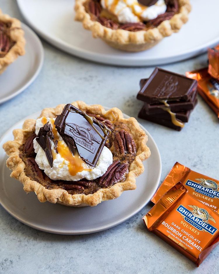 Caramel, Chocolate And Bourbon Mini Pies Recipe | The Feedfeed