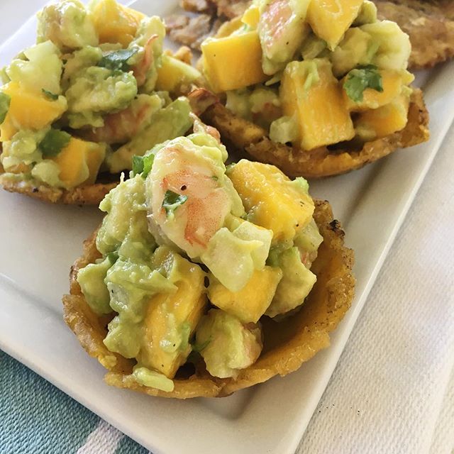 Mango Shrimp And Avocado Salsa Tostones Recipe | The Feedfeed