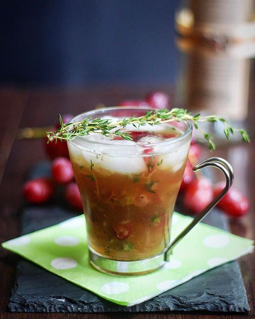 Ginger Grape Julep With Thyme And Black Pepper Recipe | The Feedfeed