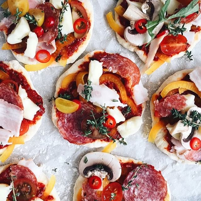 Mini Veggie Pizzas by evsuvdo | Quick & Easy Recipe | The Feedfeed