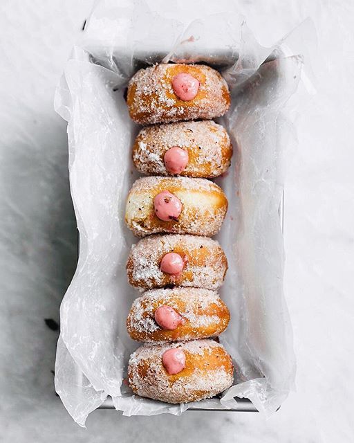 Hibiscus Cream Filled Doughnuts Recipe | The Feedfeed