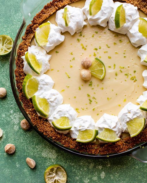 Key Lime Pie With Macadamia Nut Crust Recipe | The Feedfeed