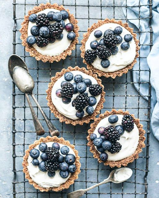 Mini Blueberry & Blackberry Mascarpone Tarts Recipe | The Feedfeed