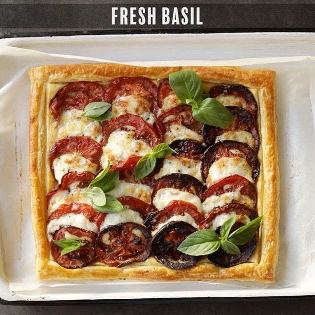 Roasted Tomato Caprese Puff Pastry Tart Recipe | The Feedfeed