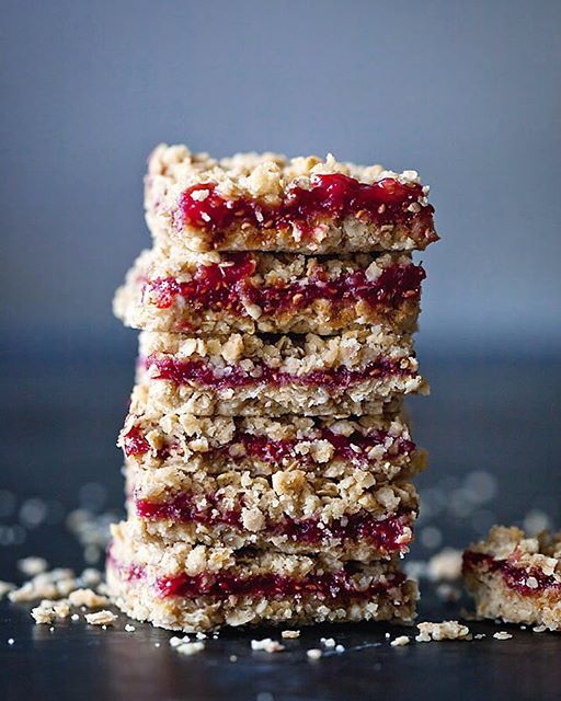 Oat Bars With Raspberry Filling Recipe | The Feedfeed