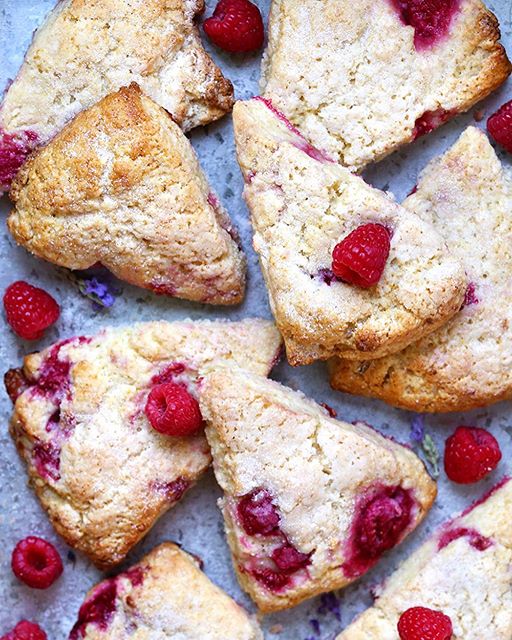 Raspberry Almond Cream Scones Recipe | The Feedfeed