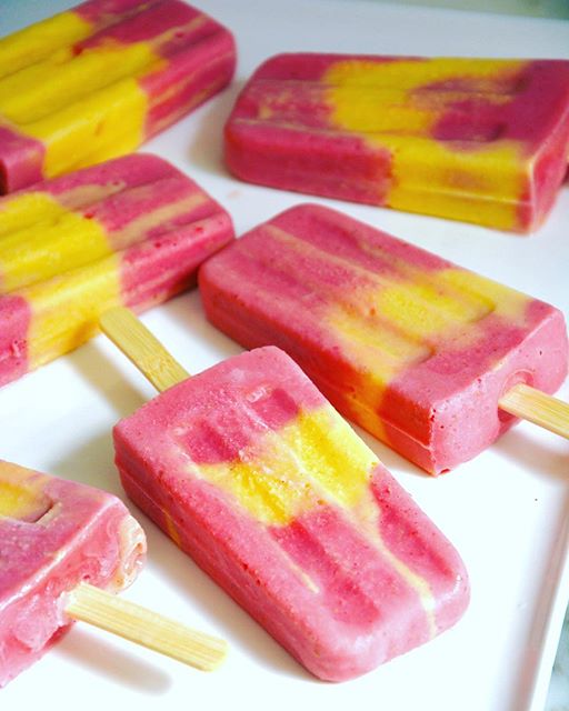 Raspberry Mango Yogurt Pops Recipe | The Feedfeed